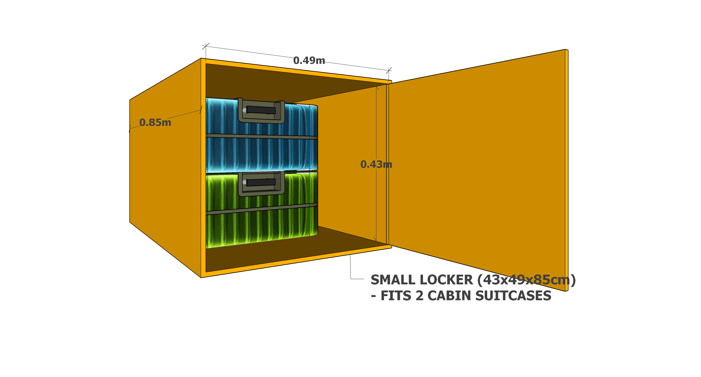 L – Large Locker (51 x 46 x 85 cm) | Luggage Lockers Alicante City ...